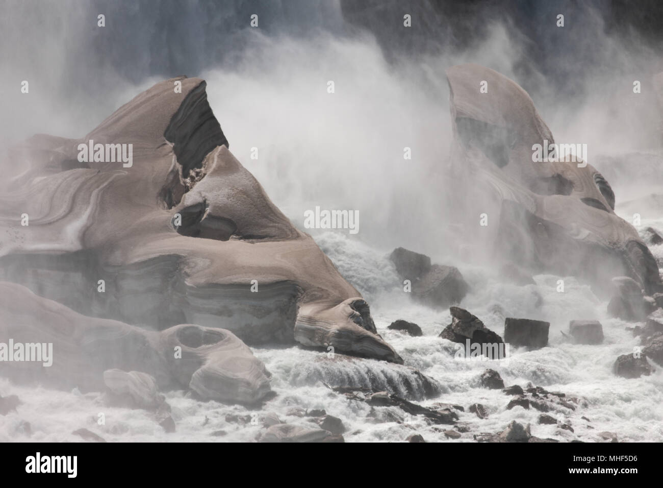 Colour landscape photography depicting water from the American Falls in ...