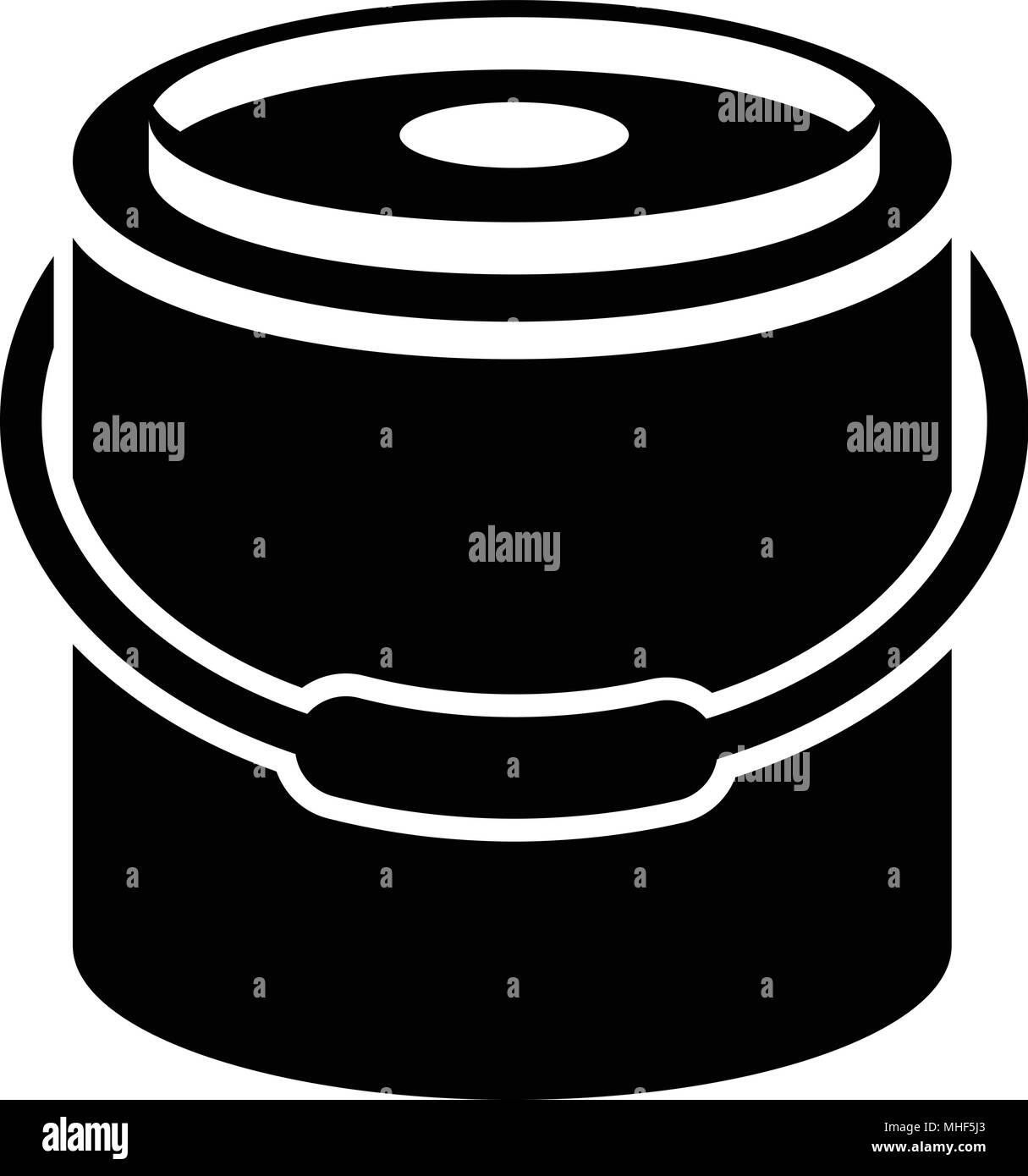 Bucket icon. Simple illustration of bucket vector icon for web Stock ...