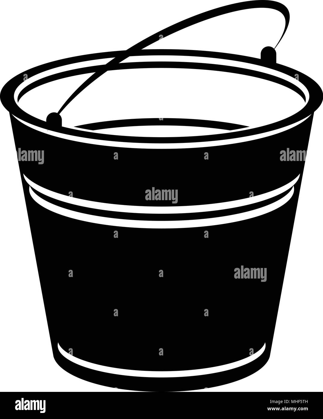 Volume bucket icon. Simple illustration of volume bucket vector icon ...