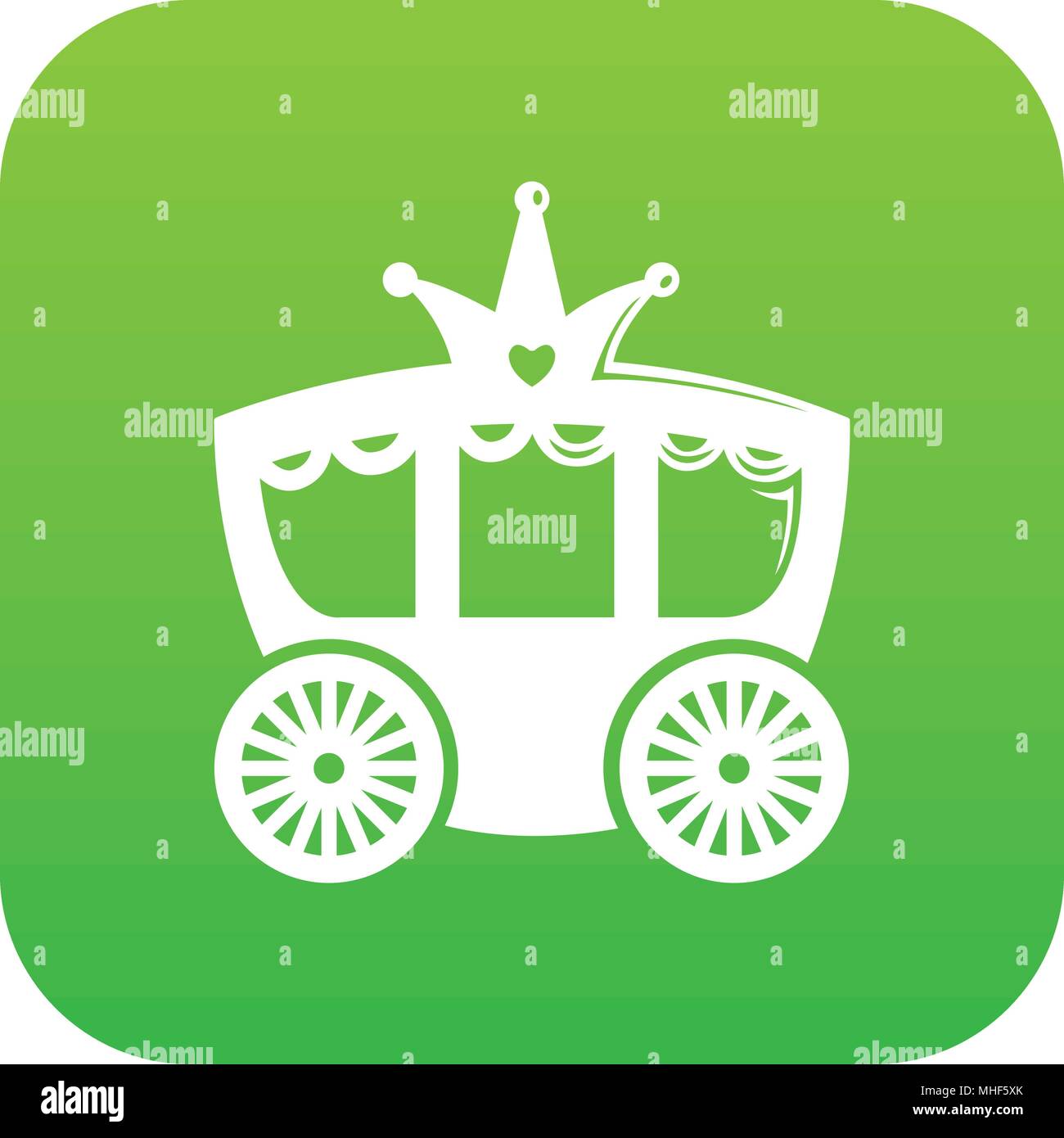Carriage icon green vector isolated on white background Stock Vector ...