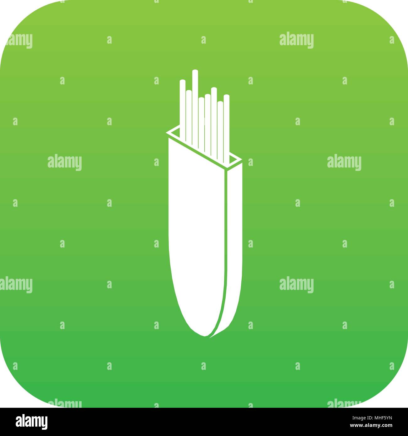 Welding rods icon green vector isolated on white background Stock ...