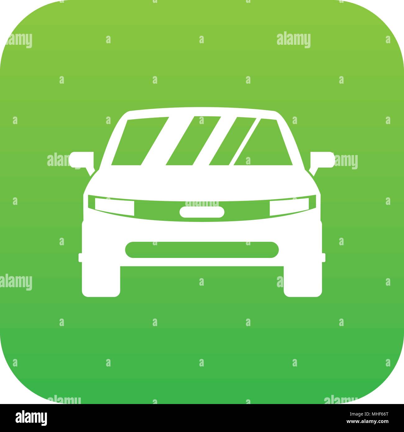 Car icon digital green for any design isolated on white vector ...