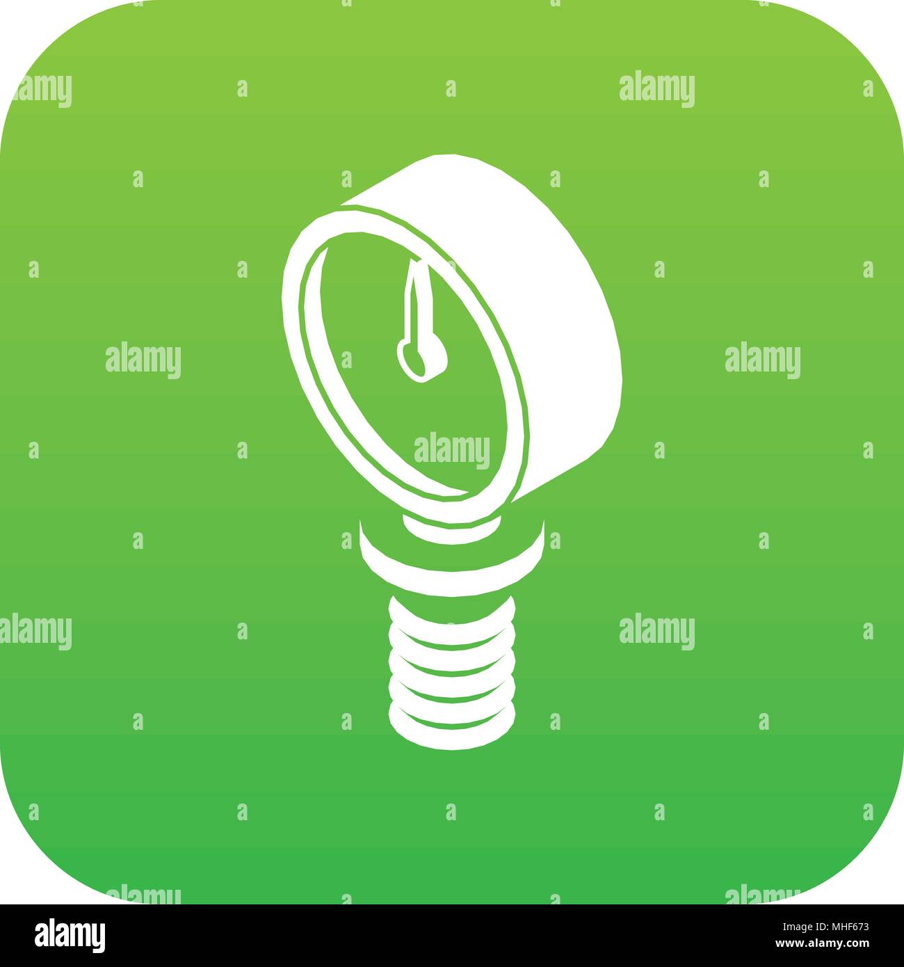 Pressure meter icon green vector isolated on white background Stock ...