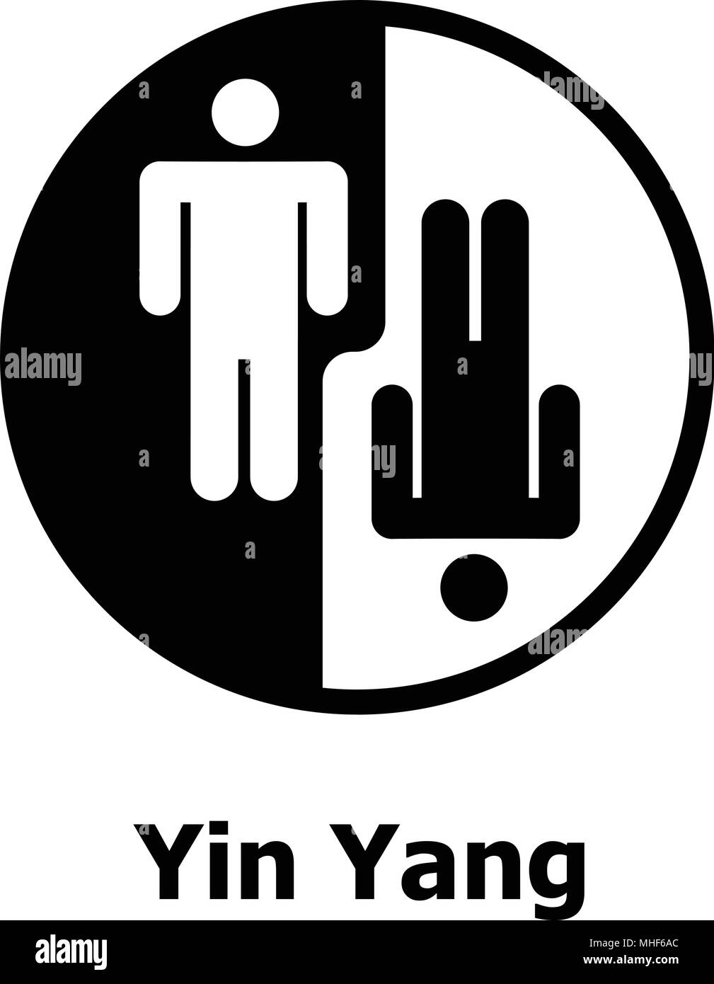 Ying yang icon. Simple illustration of ying yang vector icon for web ...