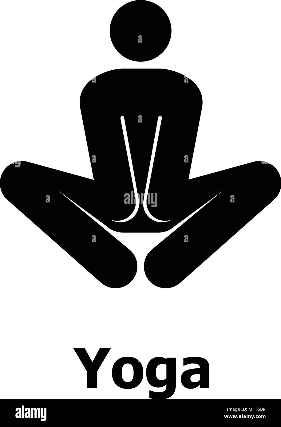 Yoga icon. Simple illustration of yoga vector icon for web Stock Vector ...
