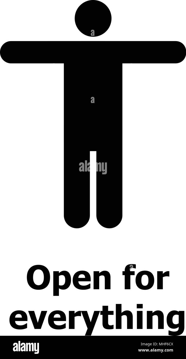 Open for everything icon. Simple illustration of open for everything ...