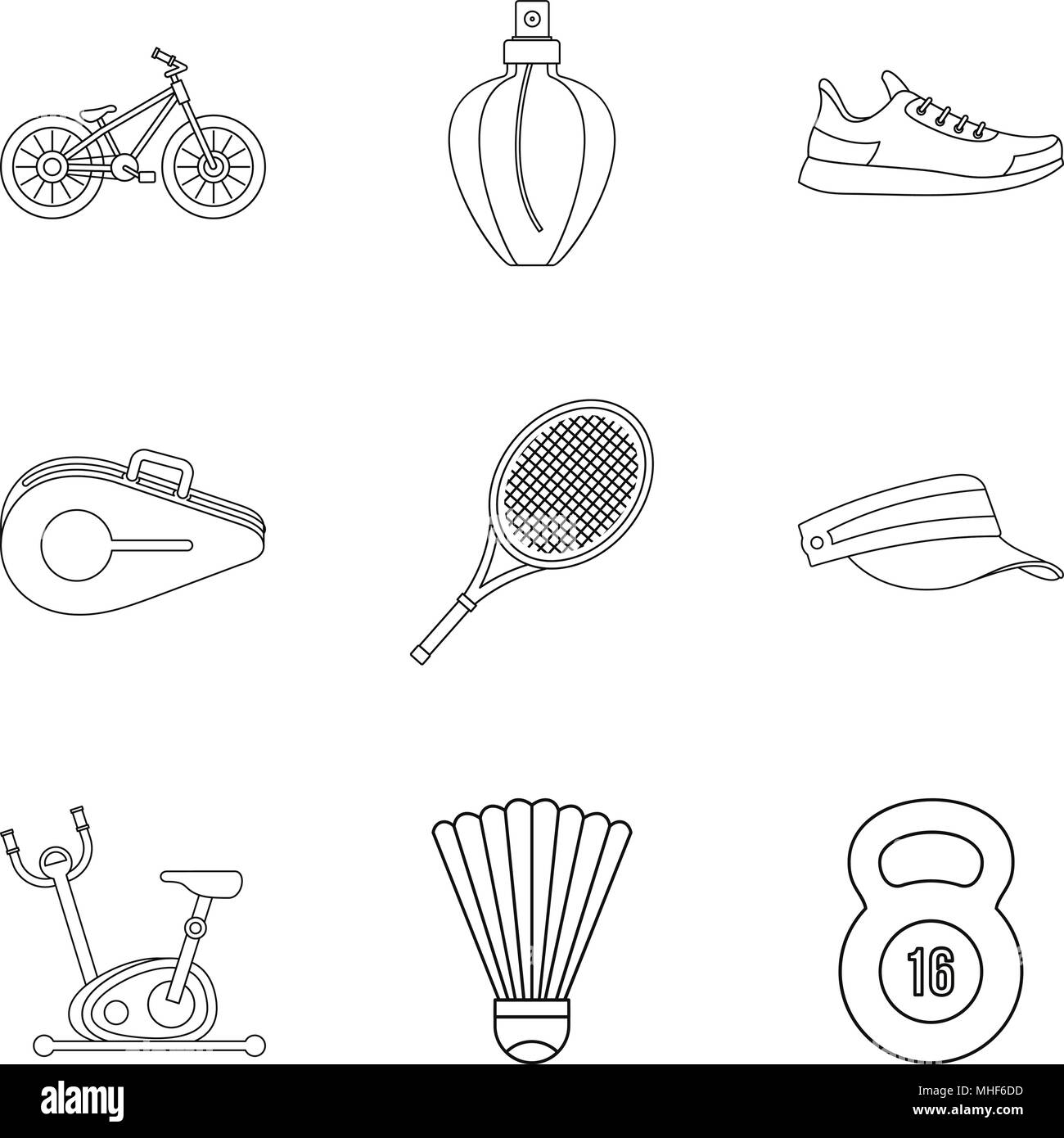 Public health icons set. Outline set of 9 public health vector icons ...