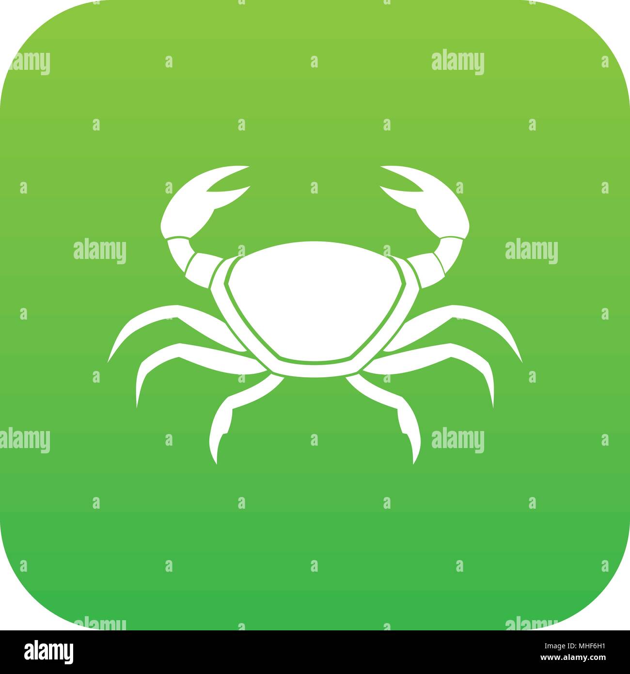 Fresh crab icon digital green for any design isolated on white vector ...