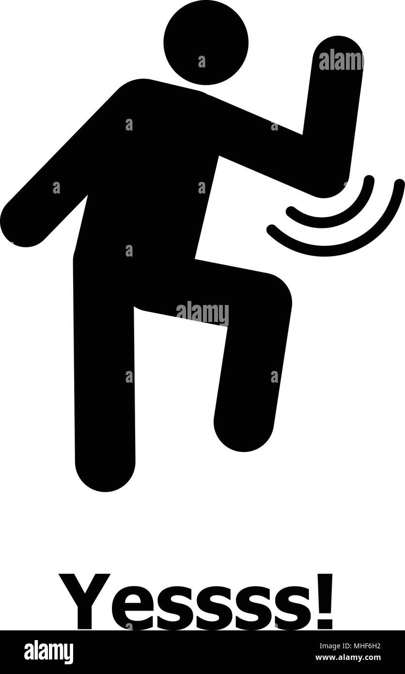 Yessss icon. Simple illustration of yessss vector icon for web Stock ...