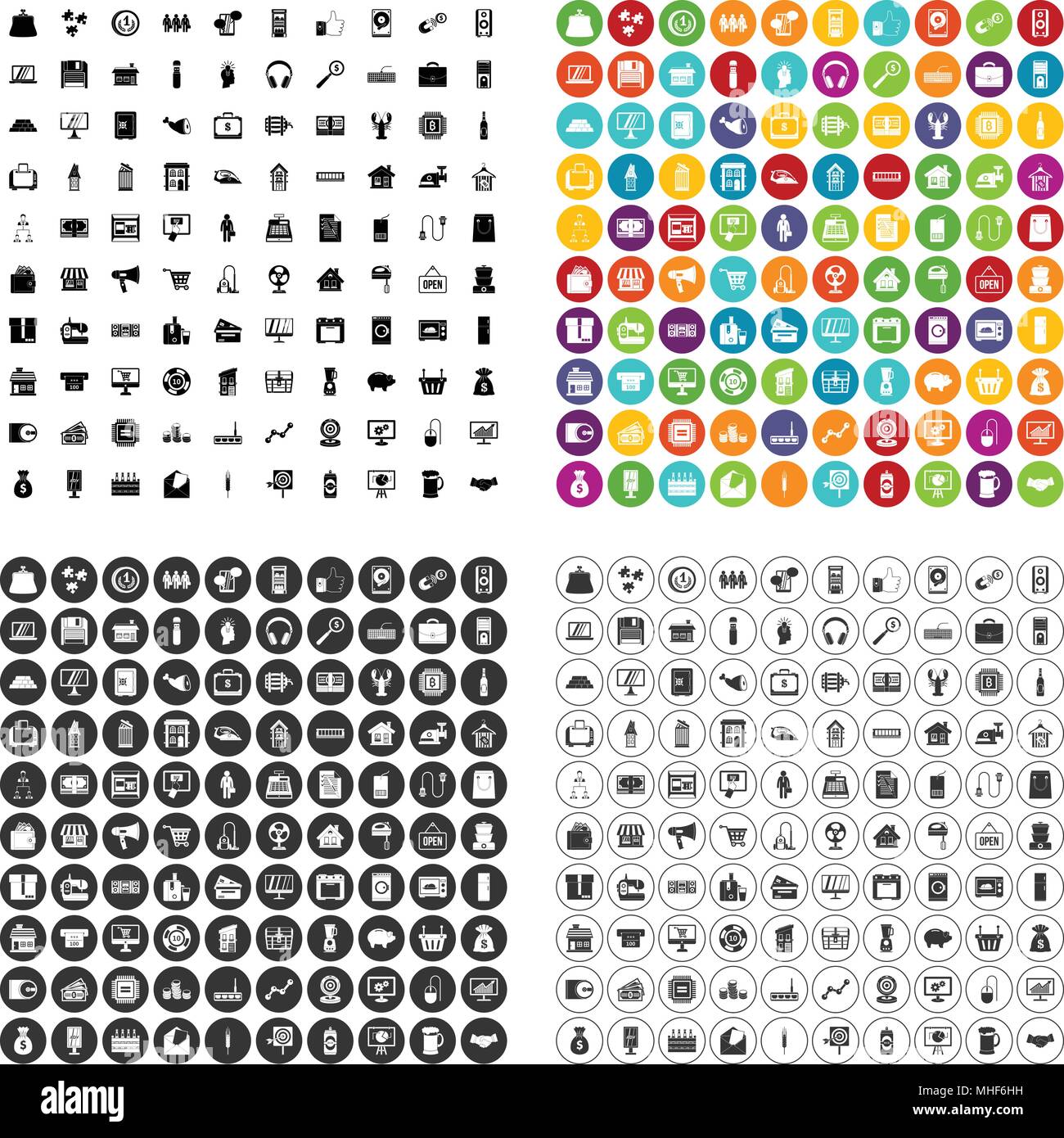 100 sales icons set vector in 4 variant for any web design isolated on ...