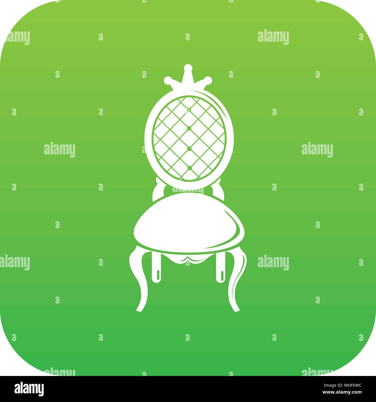 Throne icon green vector Stock Vector Image & Art - Alamy