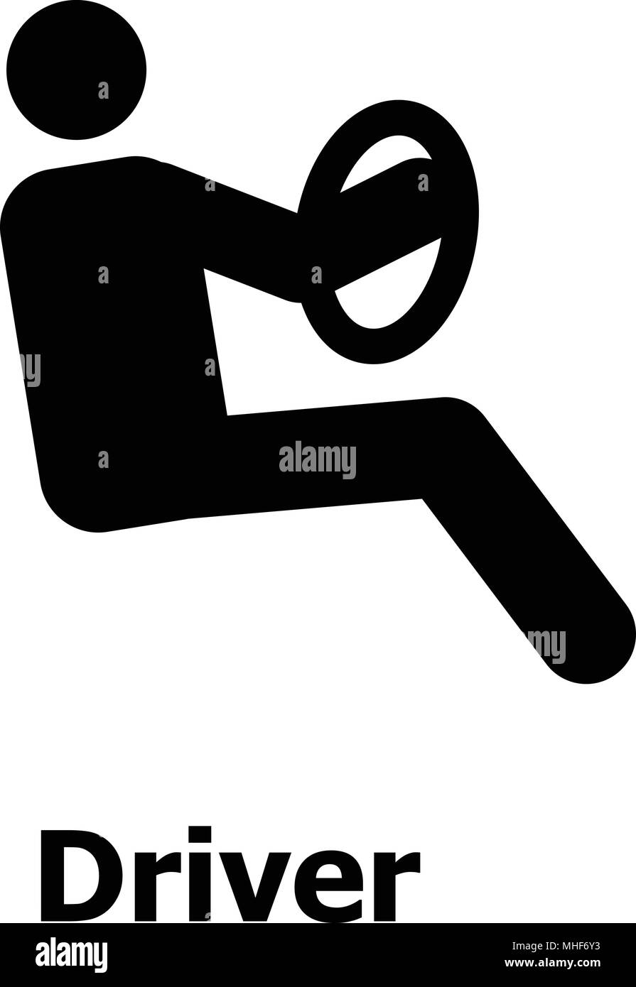 Driver icon, simple style Stock Vector Image & Art - Alamy