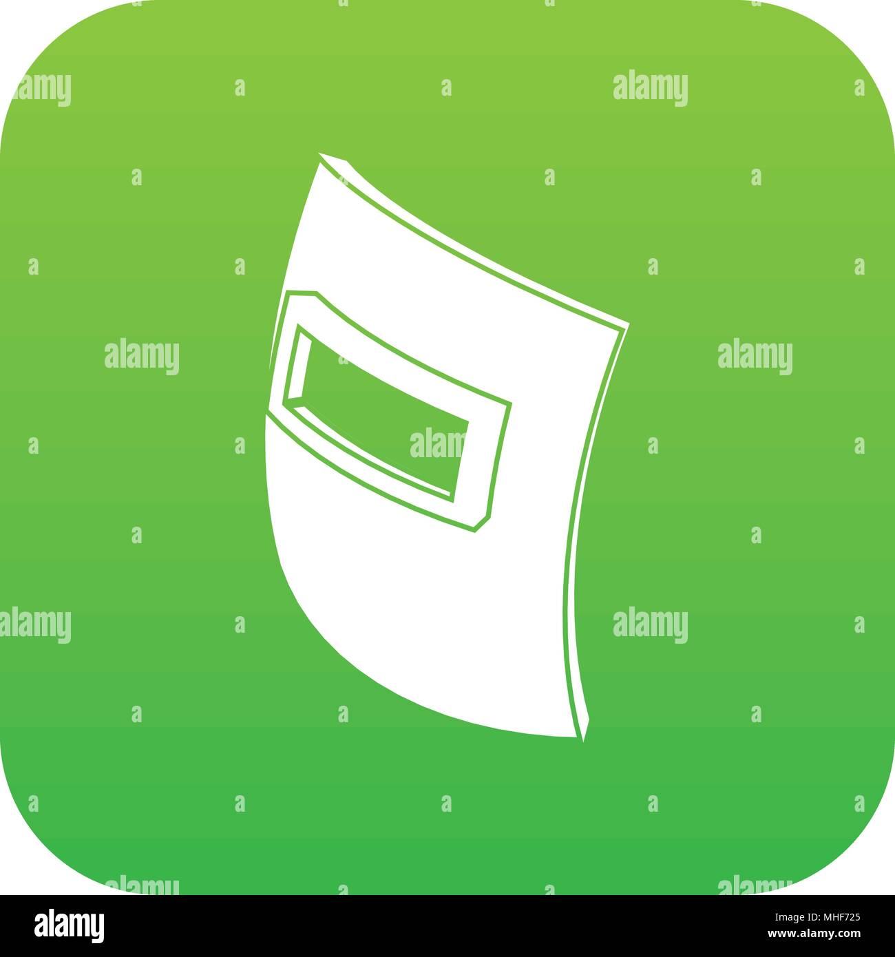 Square welding mask icon green vector Stock Vector Image & Art - Alamy