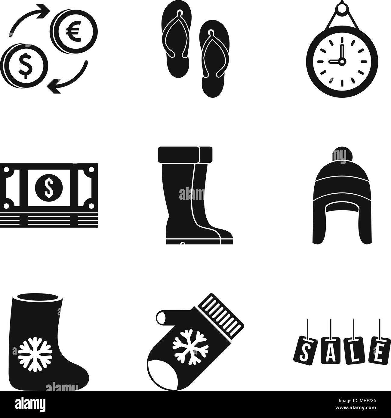 Commercial area icons set, simple style Stock Vector Image & Art - Alamy