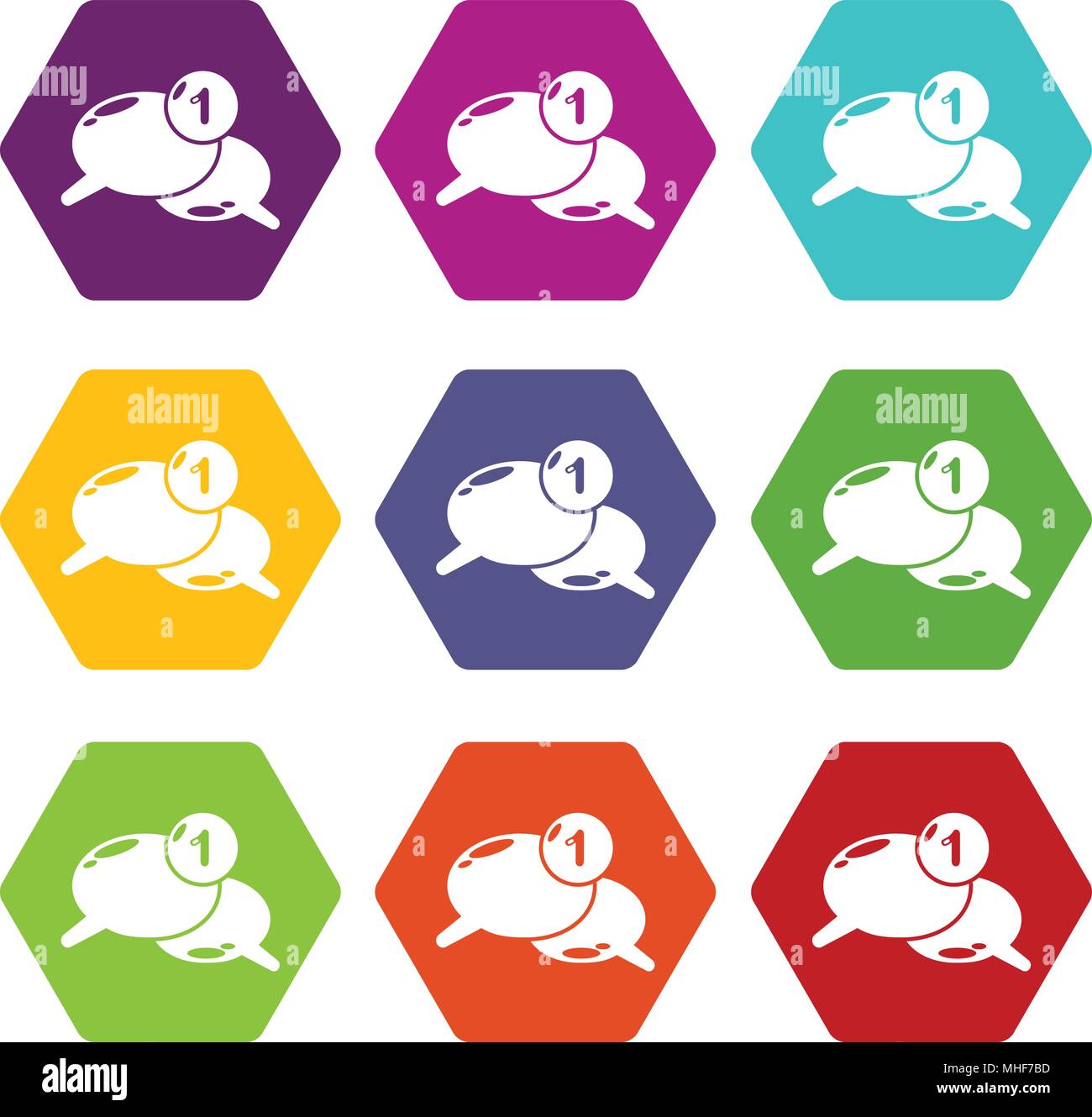 Dialog icons set 9 vector Stock Vector Image & Art - Alamy