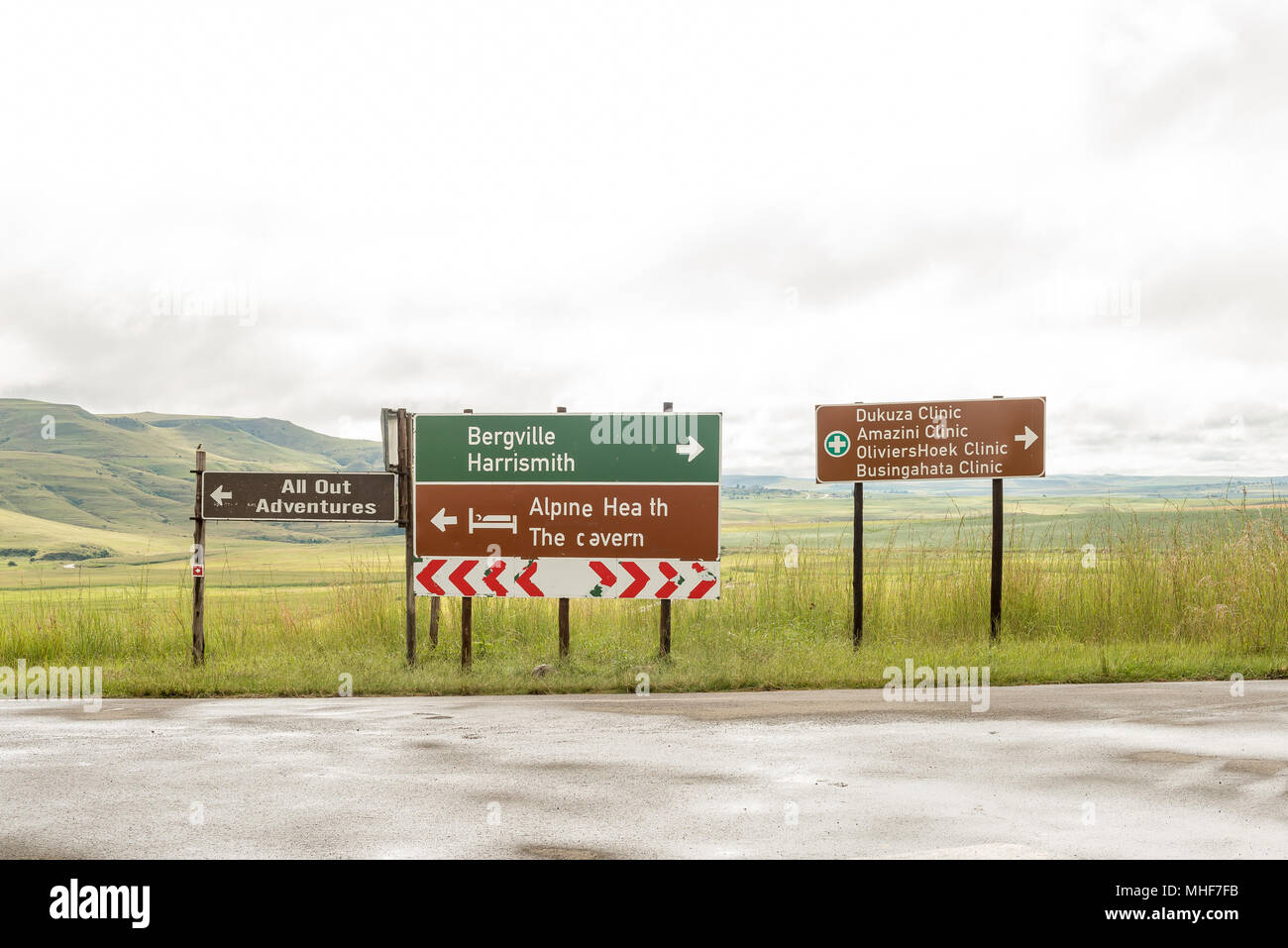 MALOTI DRAKENSBERG PARK, SOUTH AFRICA - MARCH 18, 2018: Directional ...