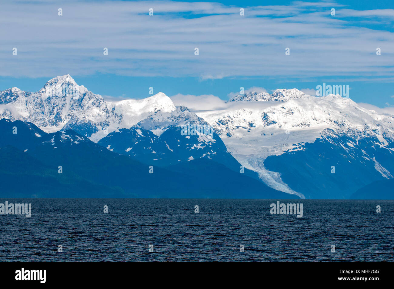 Alaska Prince William Sound huge panorama view in summer Stock Photo ...