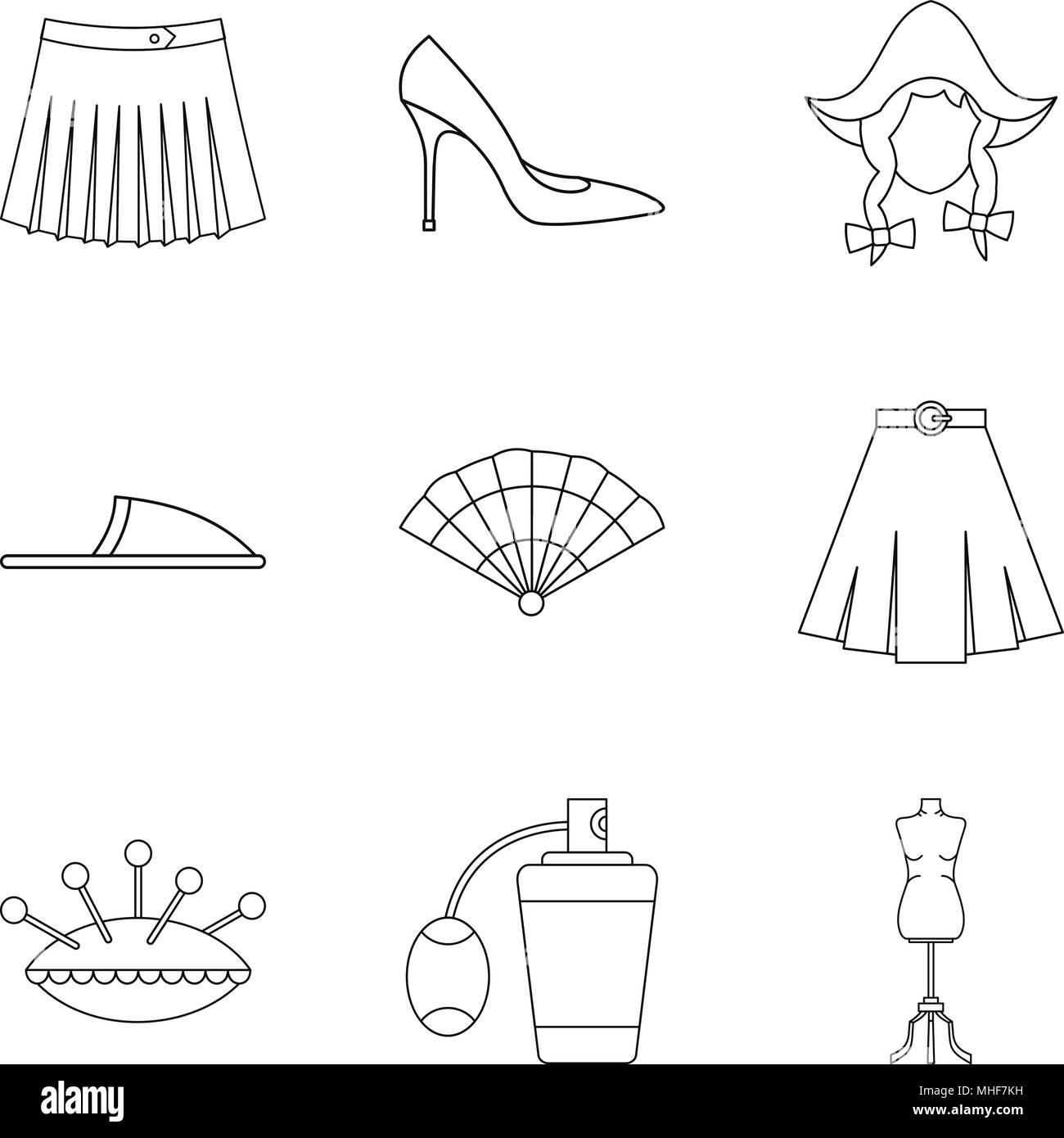 Trading house icons set, outline style Stock Vector Image & Art - Alamy