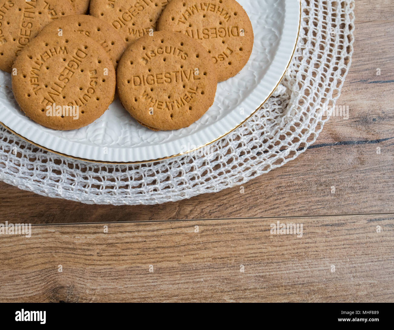 Plate sweet biscuits digestive hi-res stock photography and images - Alamy