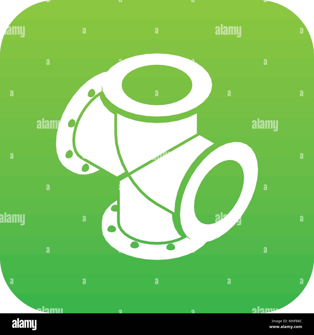 Cross pipe water icon green vector Stock Vector Image & Art - Alamy