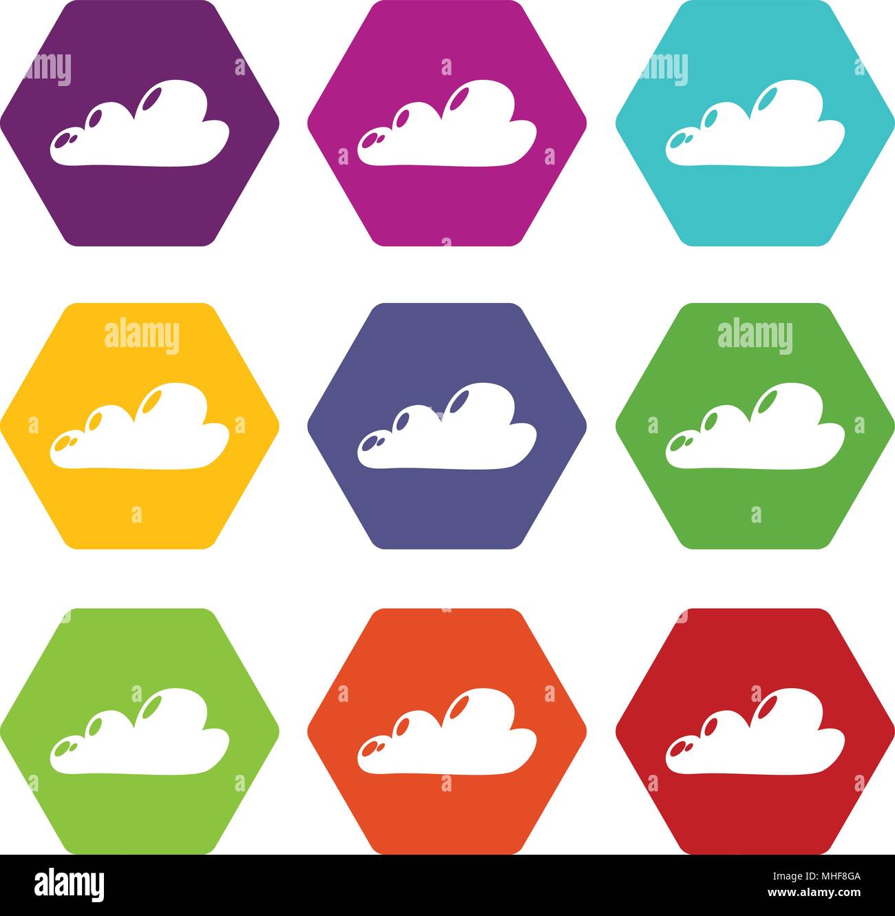 Internet cloud icons set 9 vector Stock Vector Image & Art - Alamy
