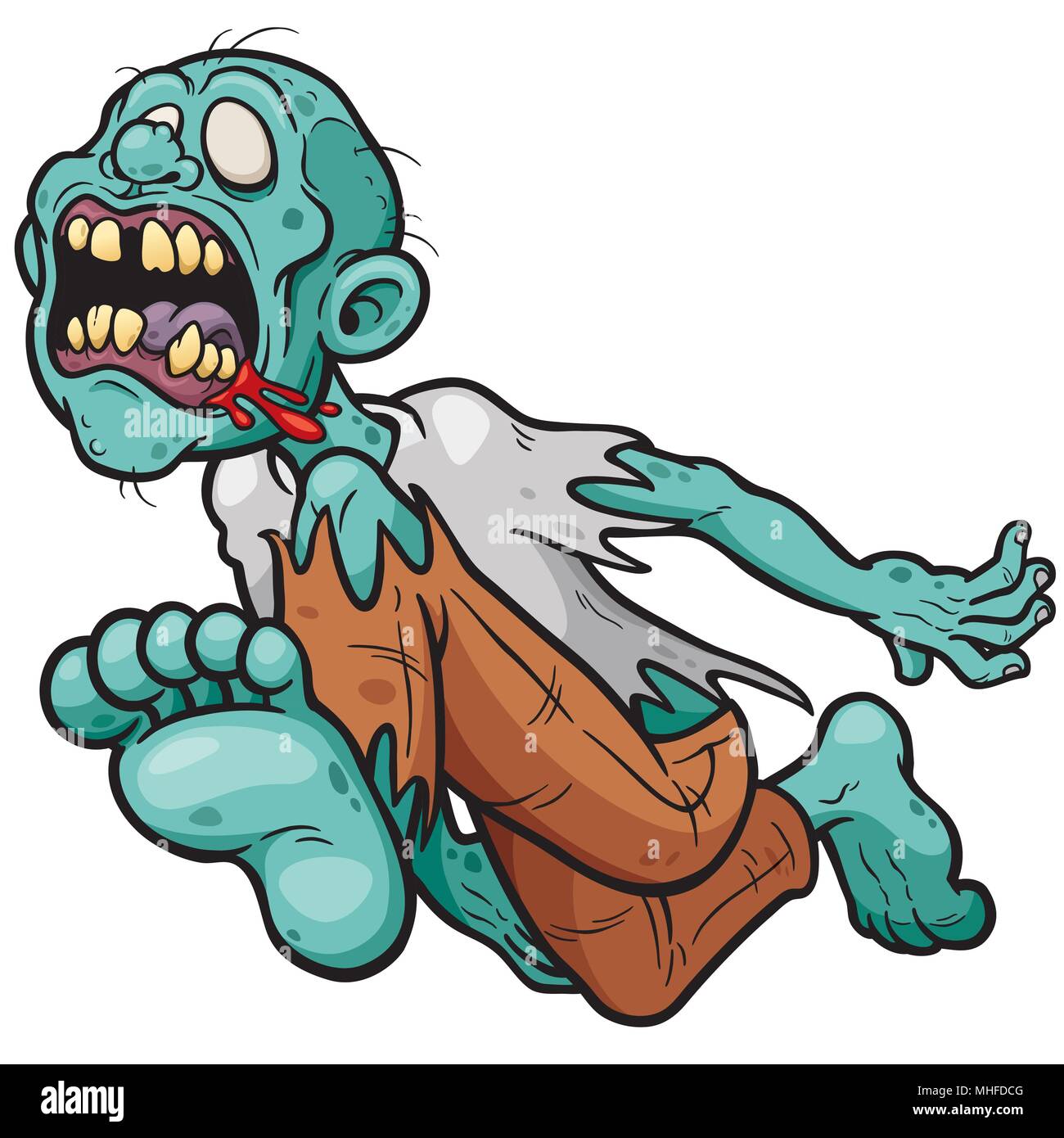 Vector illustration of Cartoon Zombie Stock Vector Image & Art - Alamy