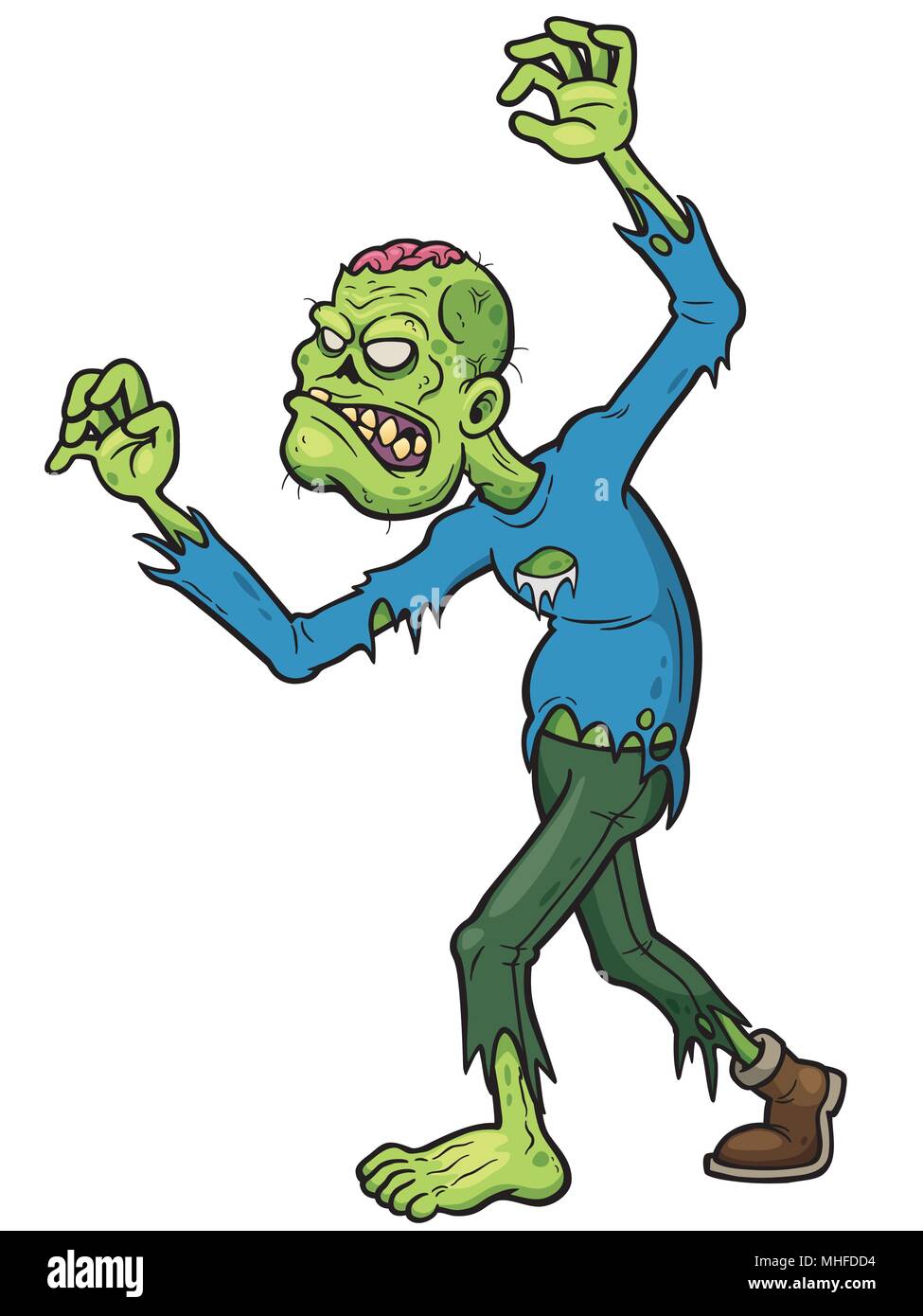 Vector illustration of Cartoon Zombie Stock Vector Image & Art - Alamy