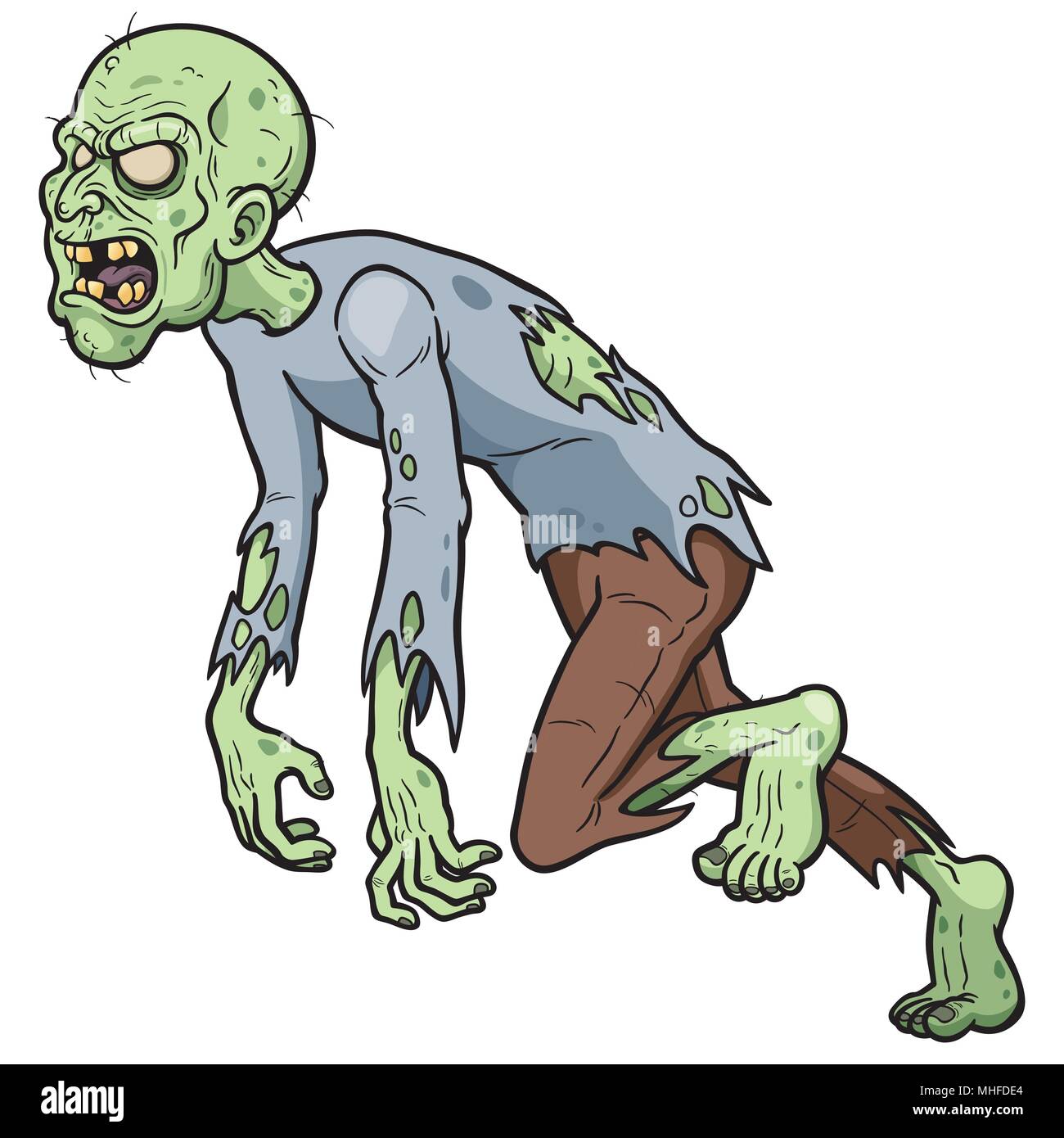 Vector illustration of Cartoon Zombie Stock Vector Image & Art - Alamy