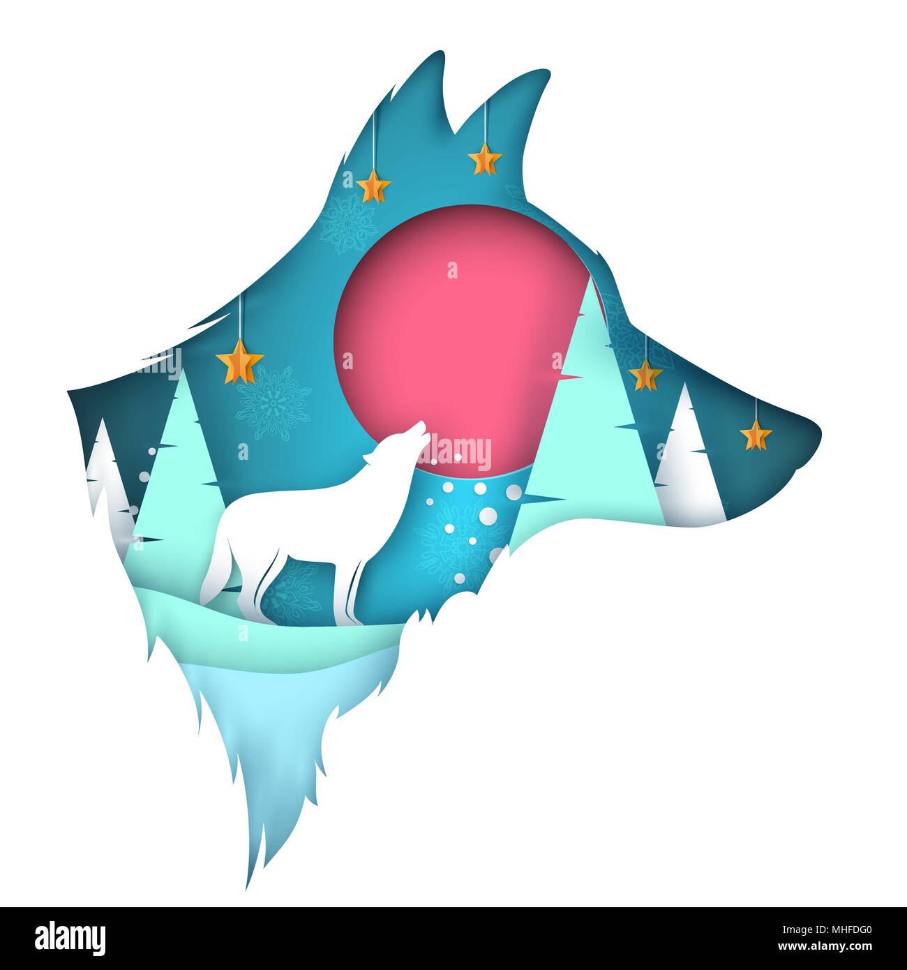 Cartoon wolf sitting hi-res stock photography and images - Alamy