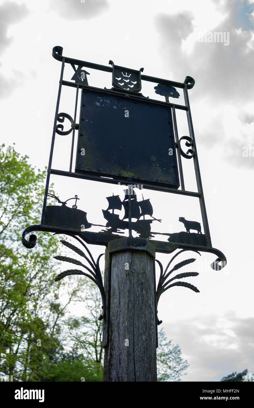 Metal village sign in Ditchling East Sussex, England Stock Photo - Alamy