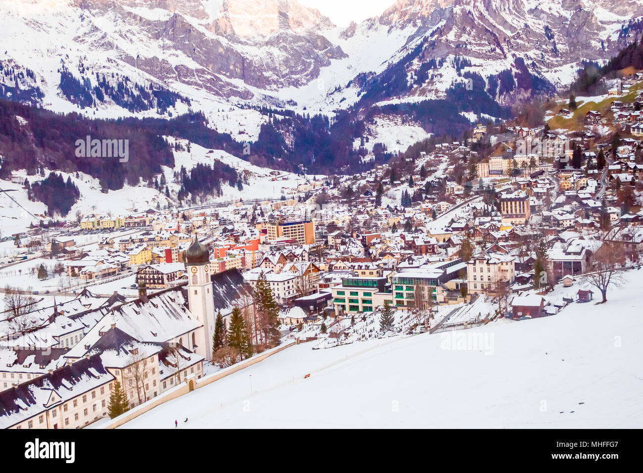 Engelberg monastery winter hi-res stock photography and images - Alamy