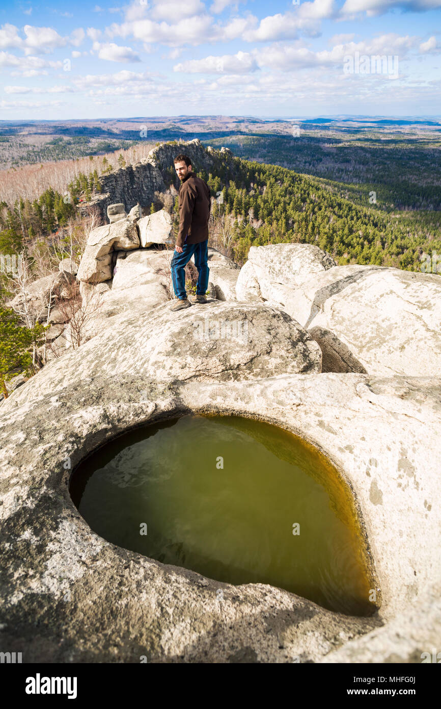 Rock climber man standing hi-res stock photography and images - Alamy