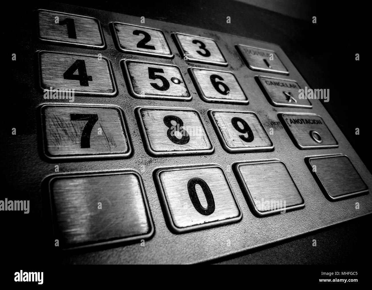 Enter pin Black and White Stock Photos & Images - Alamy