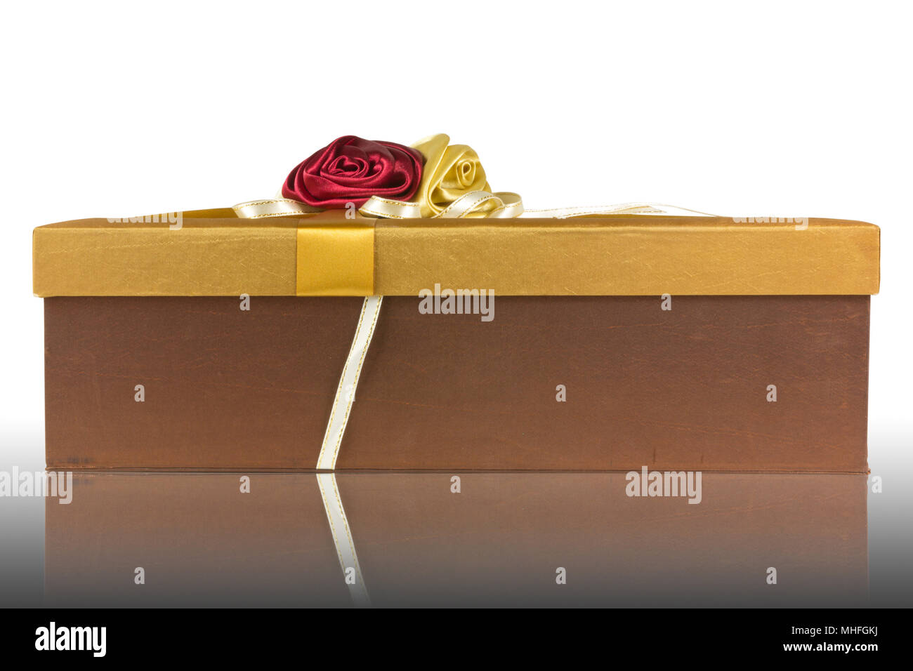 luxury gold give box Stock Photo - Alamy