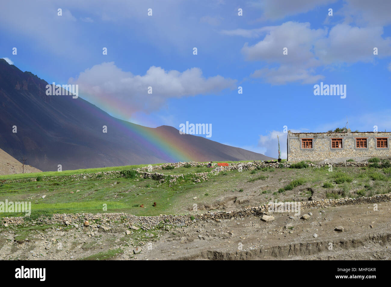 beauty in nature with rainbow mountain in Ladakh Himalayas Kashmir ...