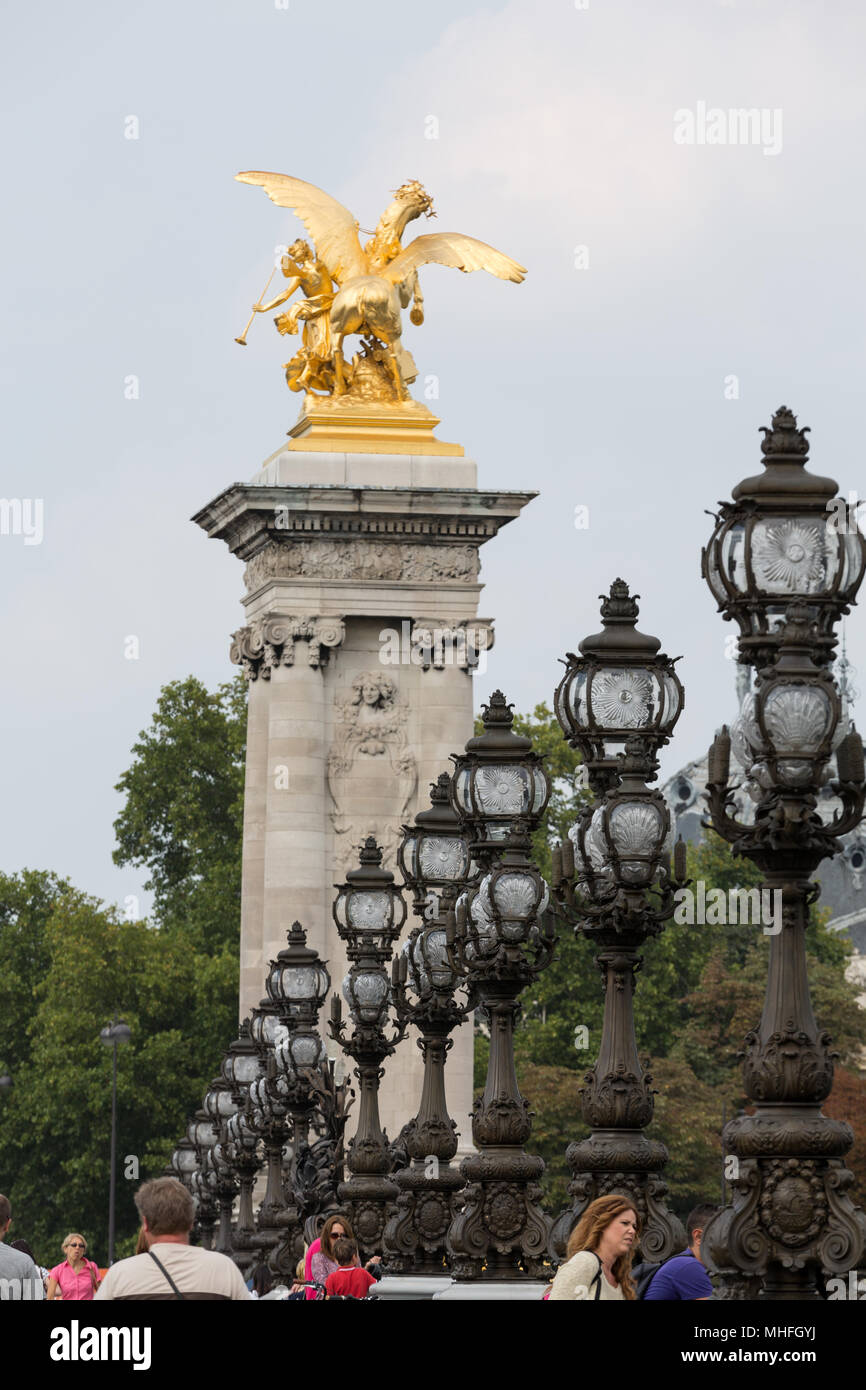 Alexandre III bridge in Paris, France Stock Photo - Alamy
