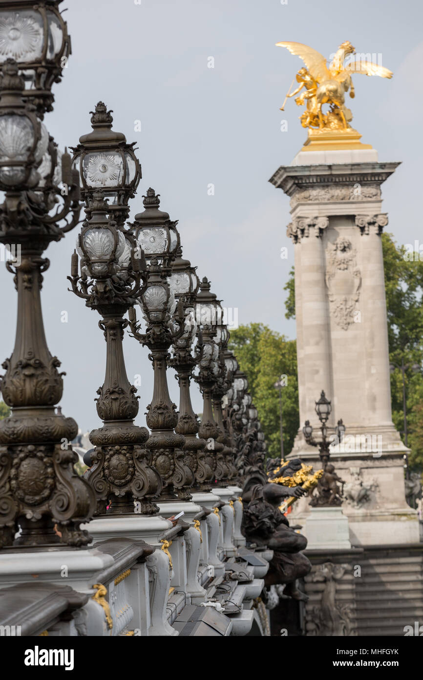 Alexandre III bridge in Paris, France Stock Photo - Alamy