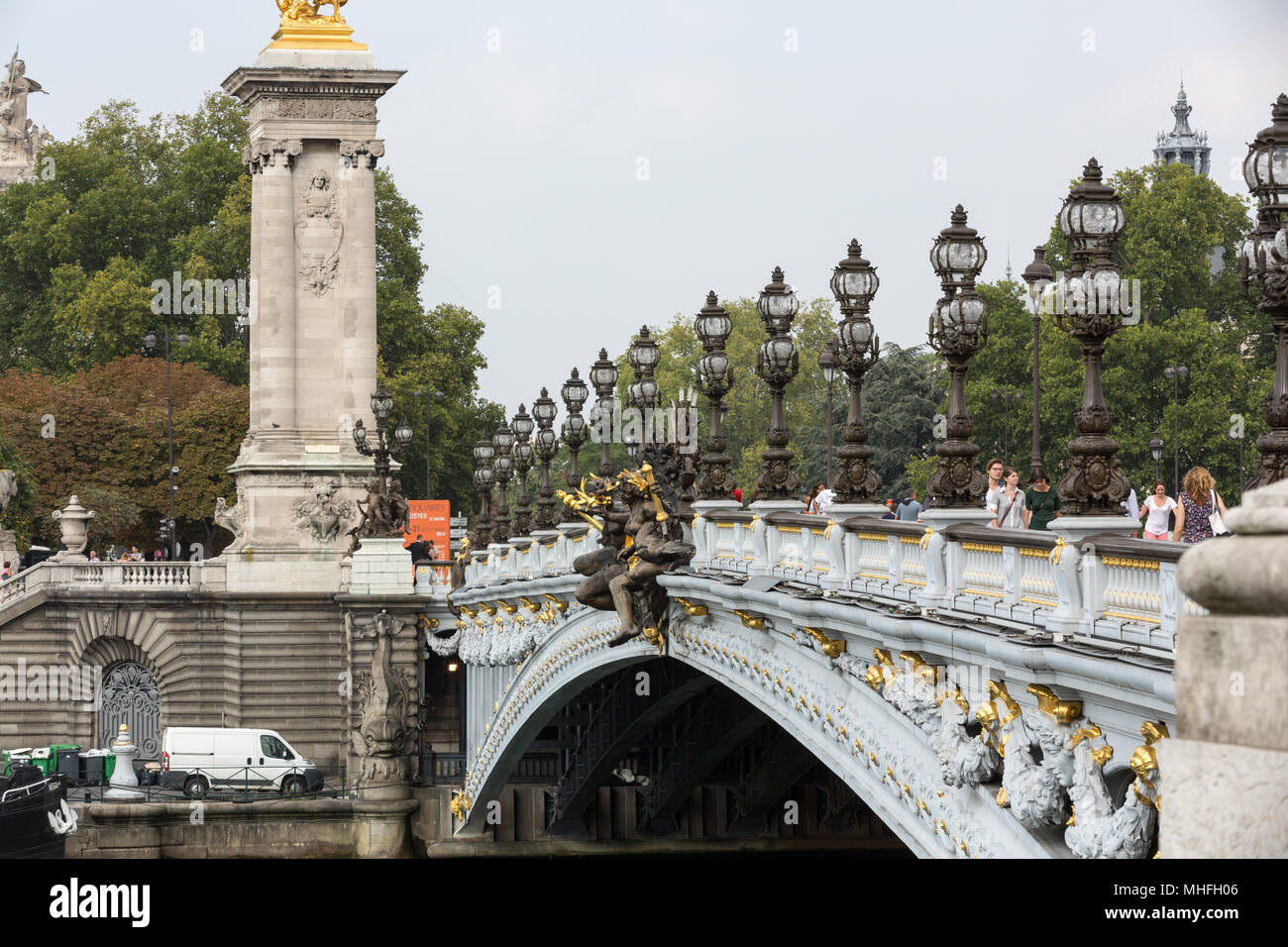 Alexandre III bridge in Paris, France Stock Photo - Alamy