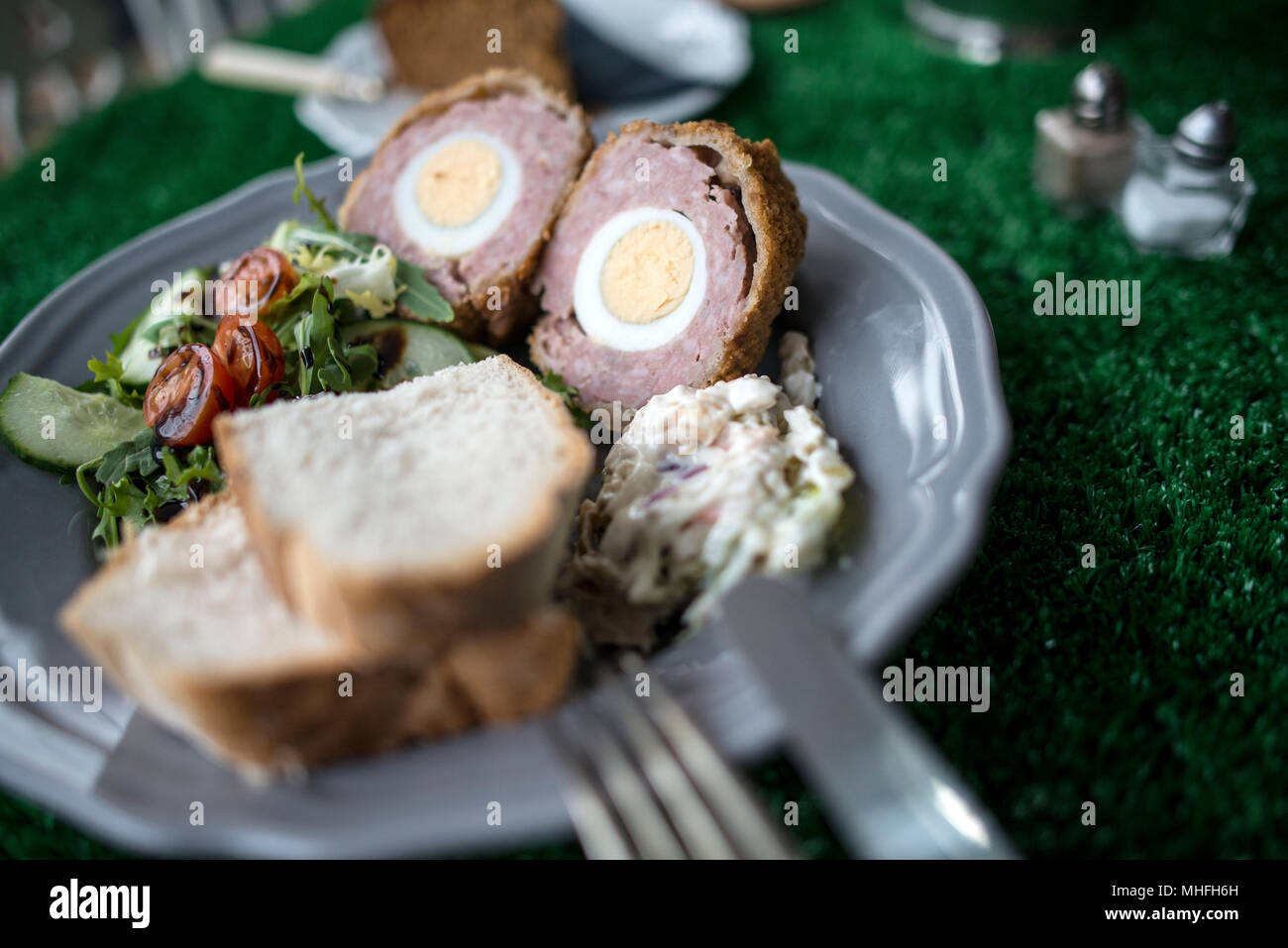 Healthy Lunch on plate Stock Photo - Alamy