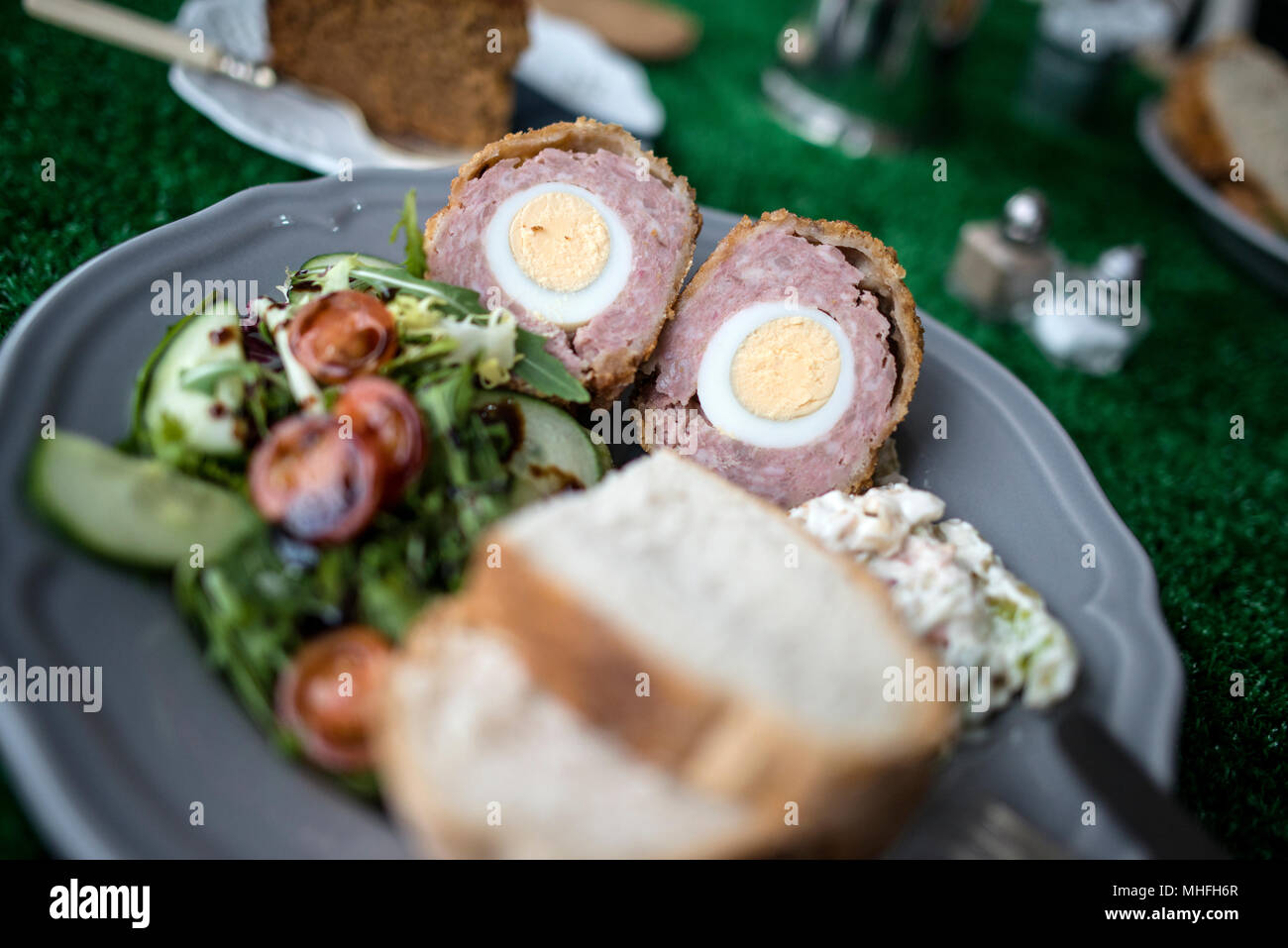 Healthy Lunch on plate Stock Photo - Alamy