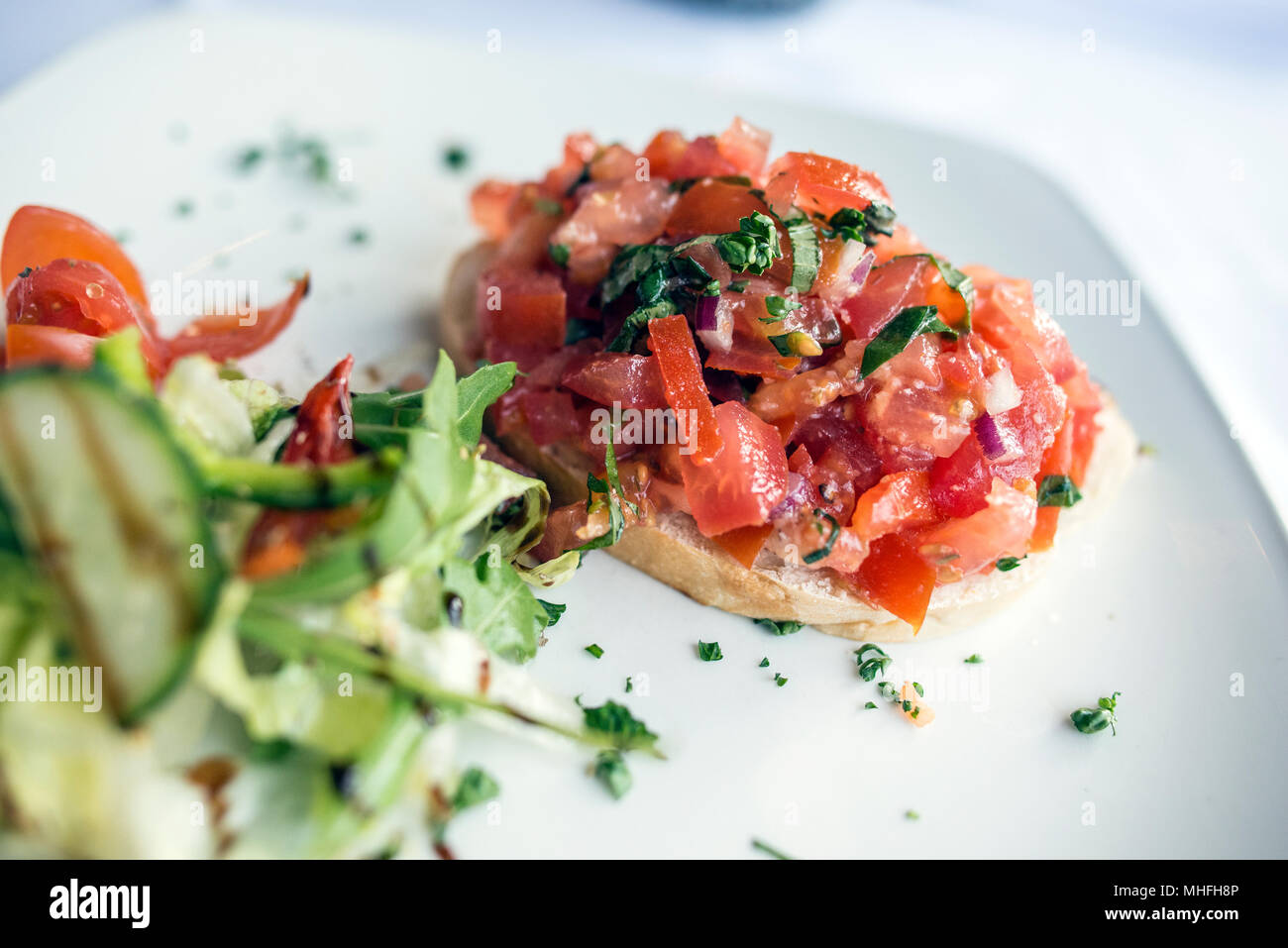 Italian Food in Restaurant Stock Photo - Alamy