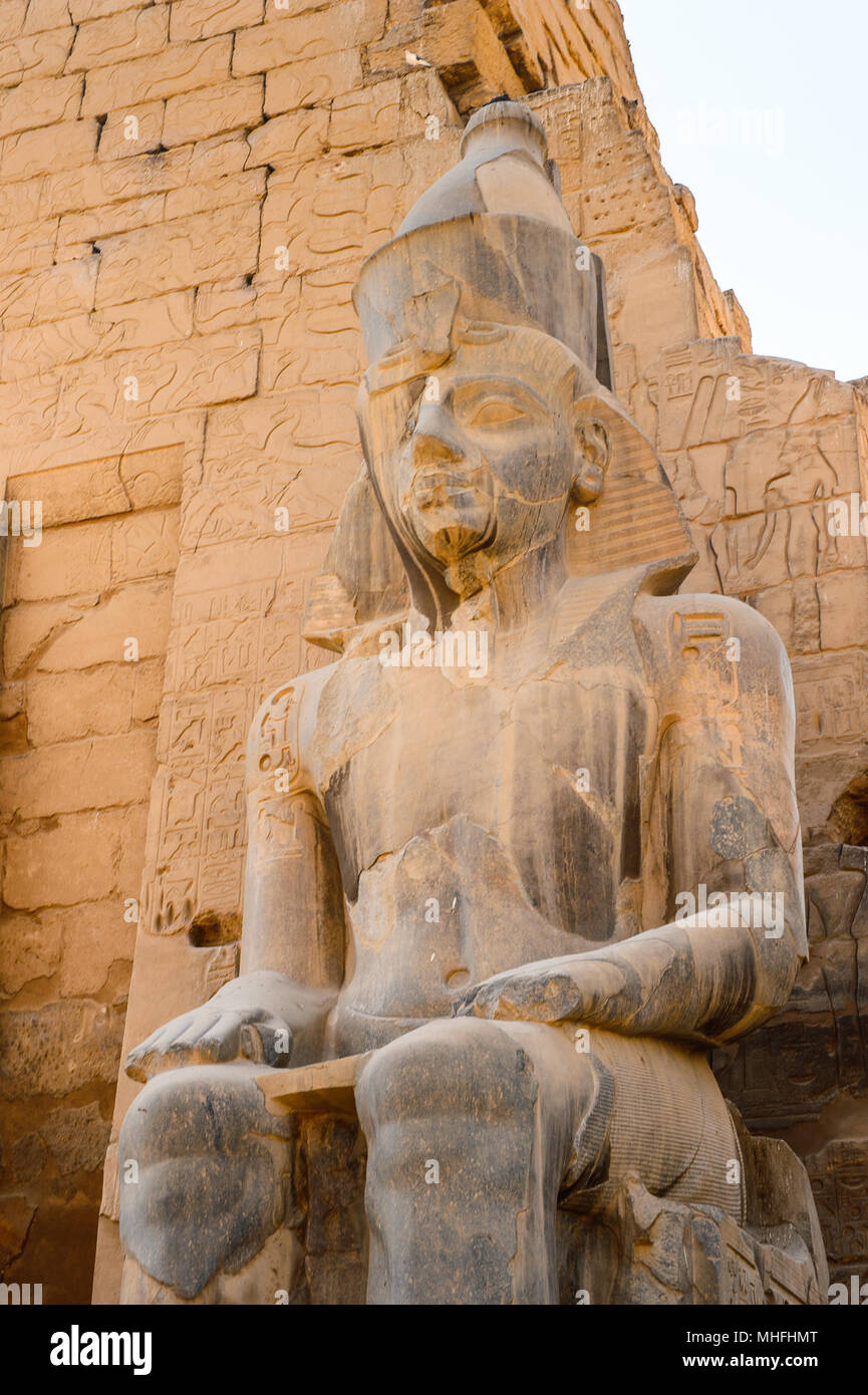 Ramesses II Colossus inside Luxor Temple, a large Ancient Egyptian ...