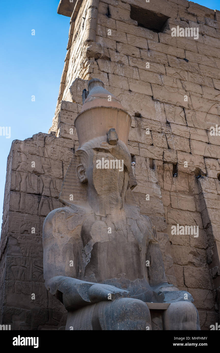 Ramesses II Colossus inside Luxor Temple, a large Ancient Egyptian ...
