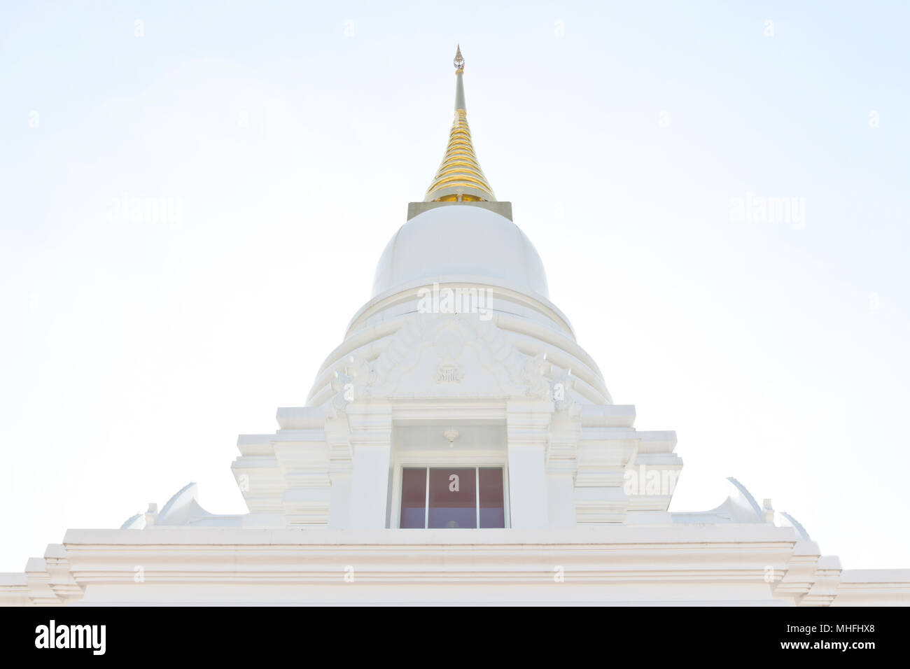 White marble pagoda in a temple thailand Stock Photo - Alamy
