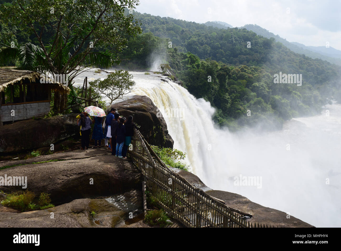 Athirapally waterfalls in Kerala during Monsoon season largest ...
