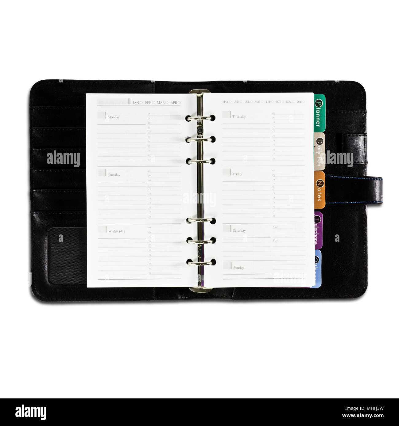 yearly business project planner book on white background Stock Photo ...