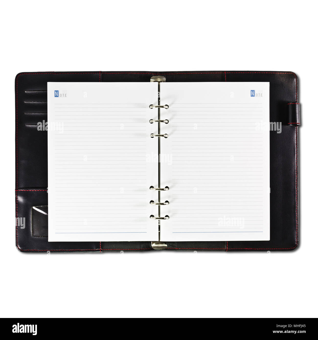 business notebook on white background Stock Photo - Alamy