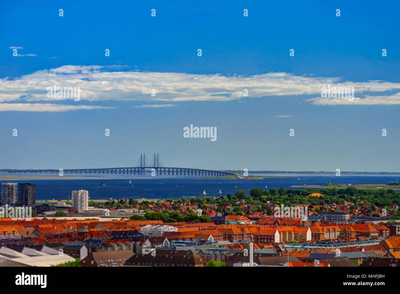 Denmark bridge aerial hi-res stock photography and images - Alamy