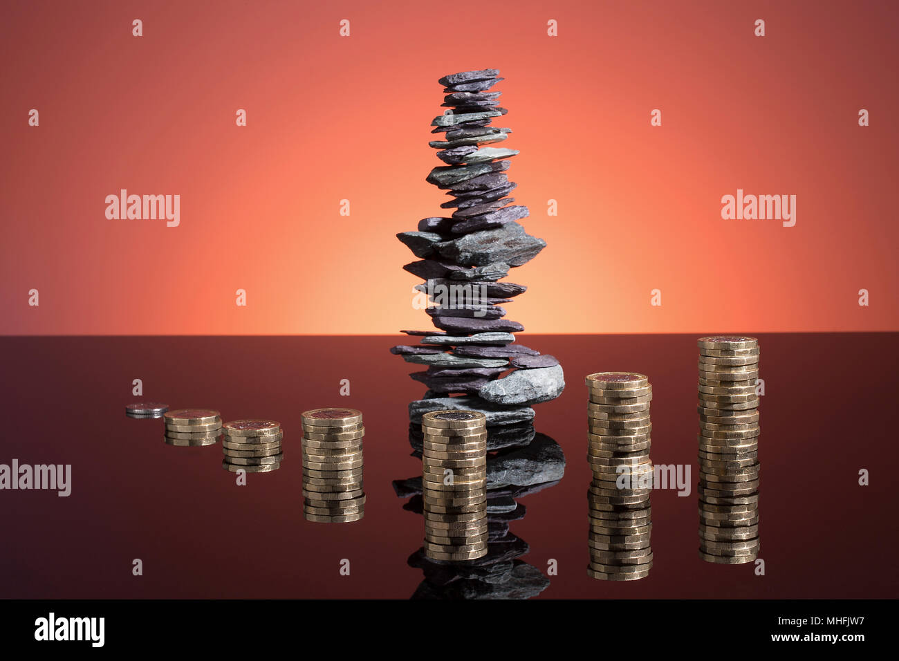 very well placed stone structure represents financial wise growth and ...