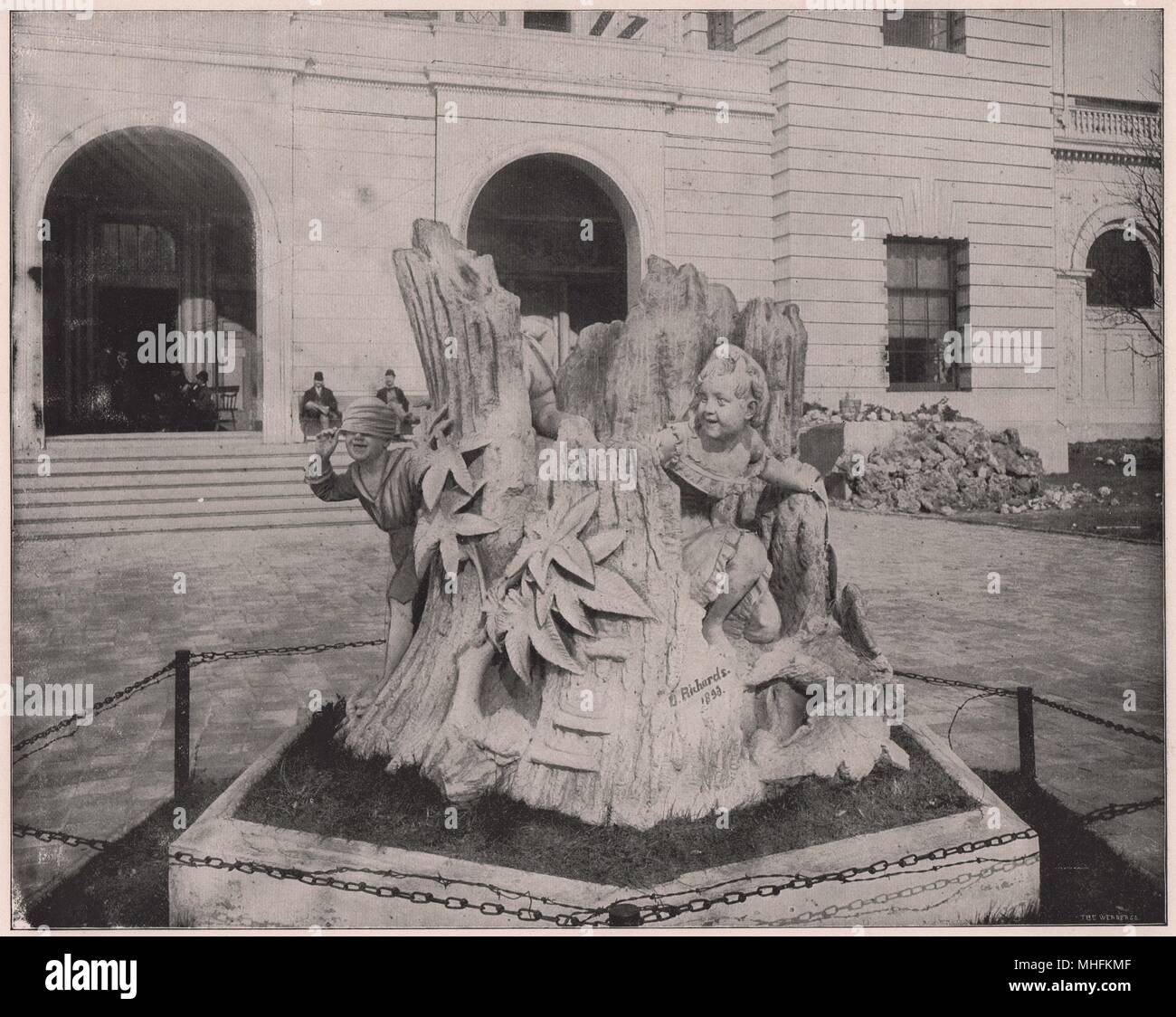 Blind Man's Buff - The group of sculpture delineated in this view ...